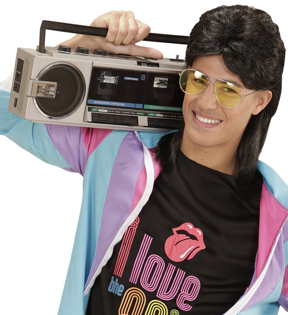 Köp 80-tal Mullet Peruk & Glasögon Här - Snabb Leverans - Temashop.se