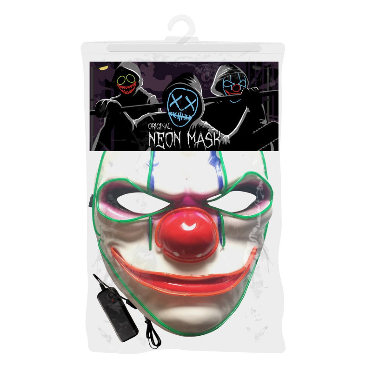 Köp LED Mask Scary Clown Här - Snabb Leverans - Temashop.se