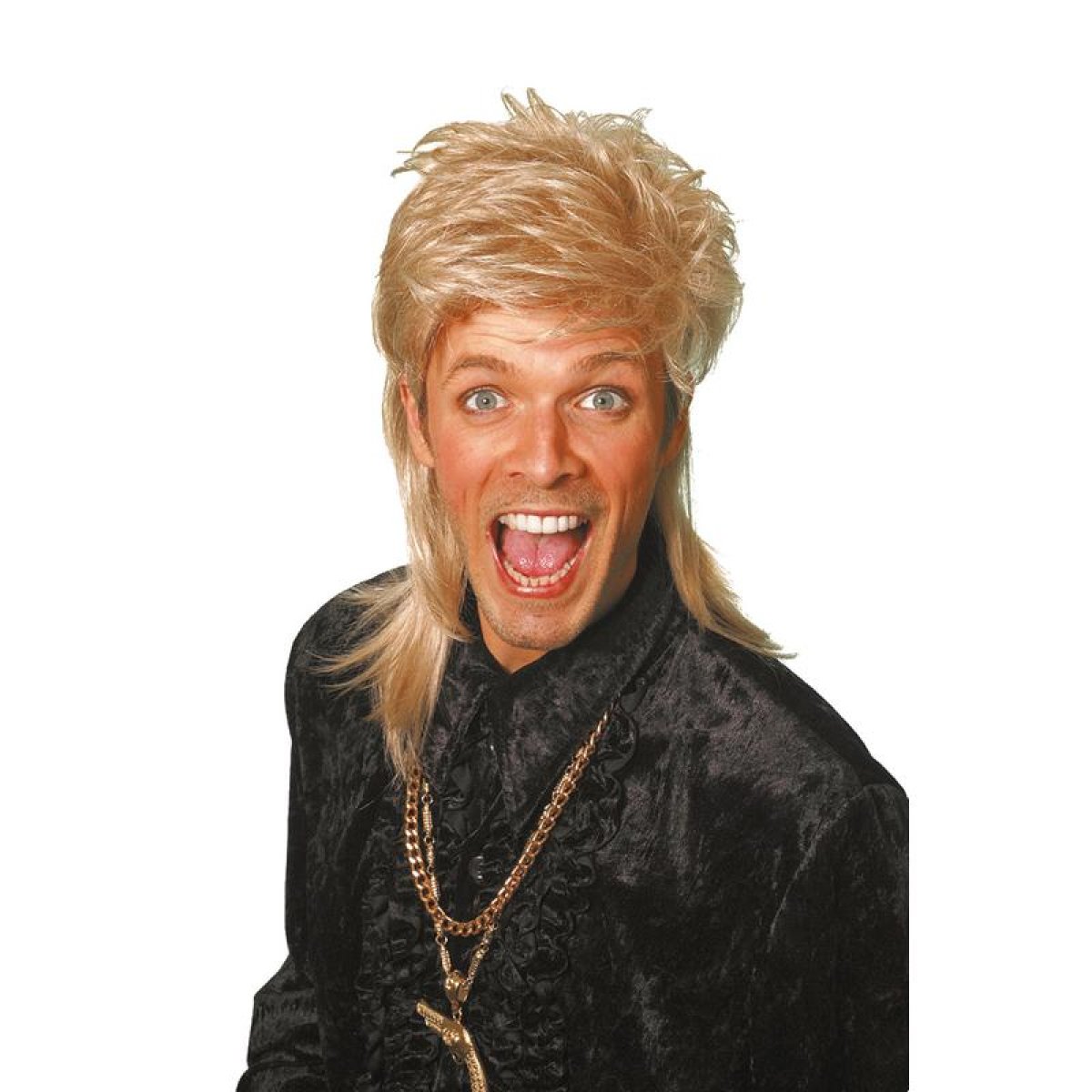 Köp 80-tal Mullet Peruk Ljus Här - Snabb Leverans - Temashop.se