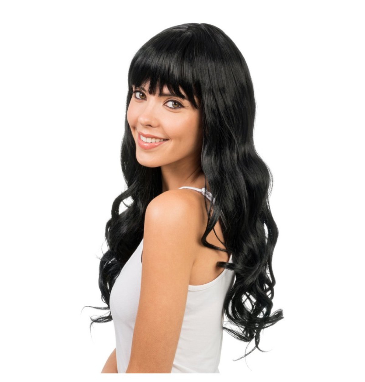 Köp Jenna Lång Peruk Med Lugg Svart Här - Snabb Leverans - Temashop.se