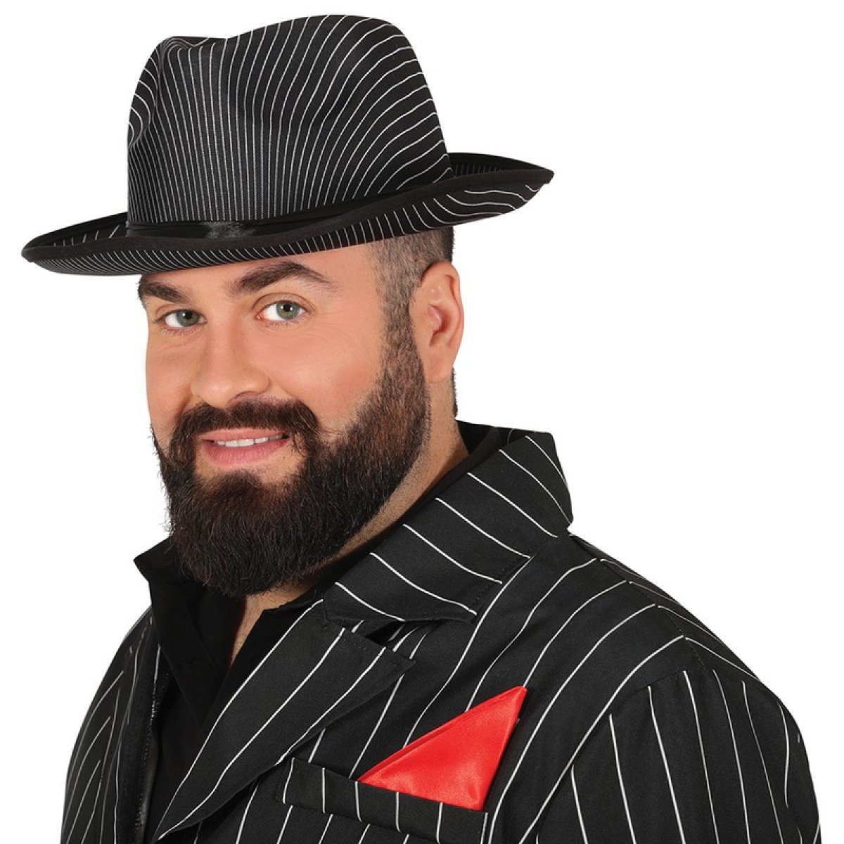 Köp Randig Gangster Fedora Svart Här - Snabb Leverans - Temashop.se