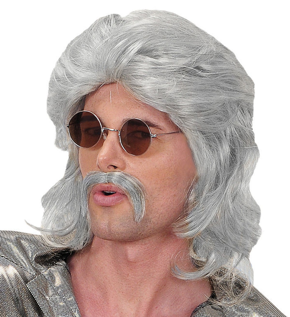 Köp 70-tals Peruk & Skägg Silver Här - Snabb Leverans - Temashop.se