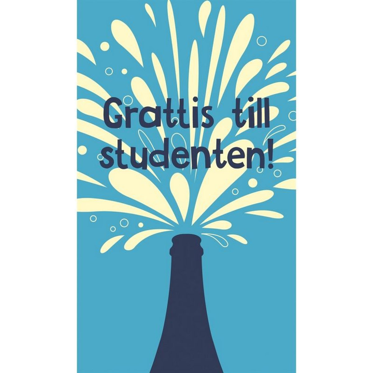 Köp Grattis Till Studenten Kort Blå Här - Snabb Leverans - Temashop.se