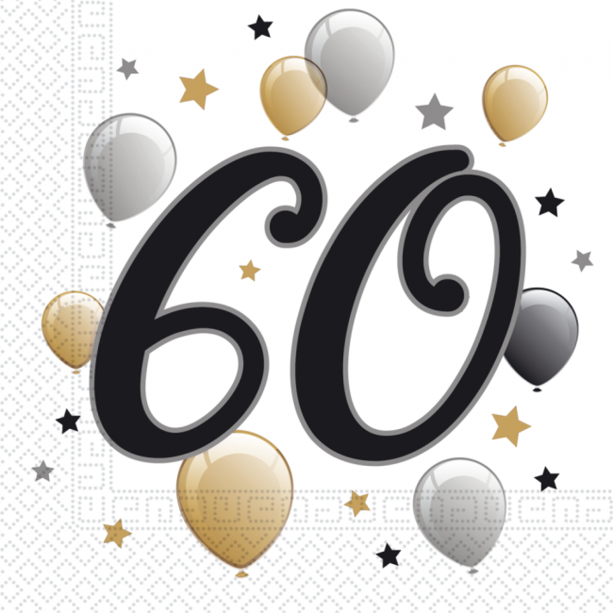 Köp 60 År Ballonger Servetter Här - Snabb Leverans - Temashop.se