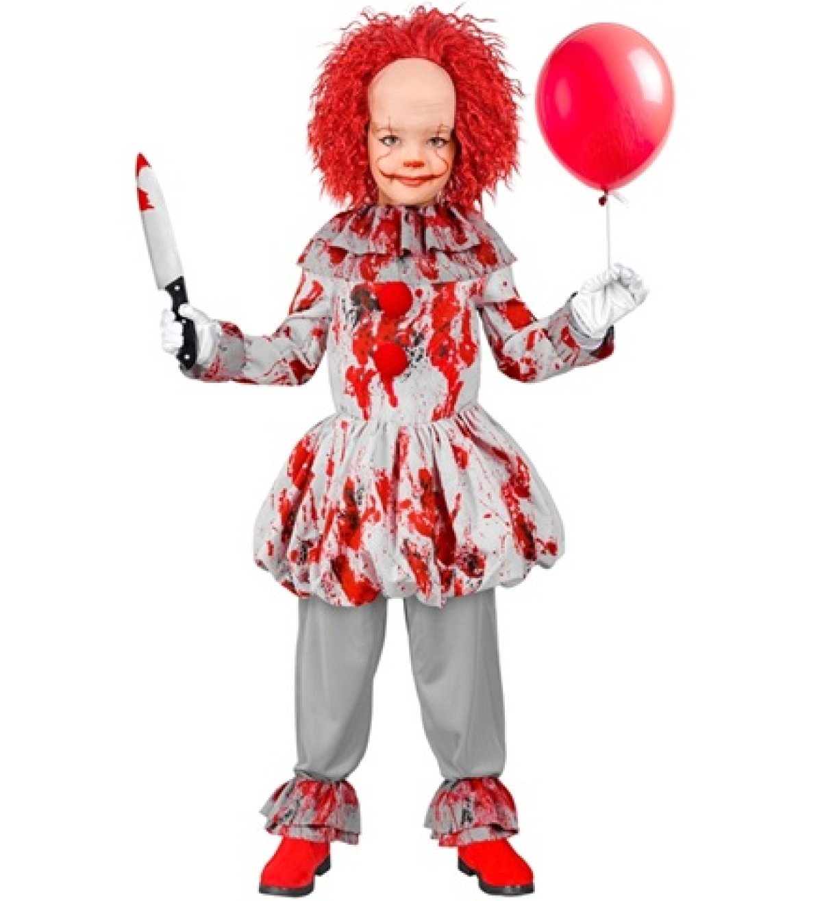 Köp Blodig Horror Clown Barndräkt Grå Här - Snabb Leverans - Temashop.se