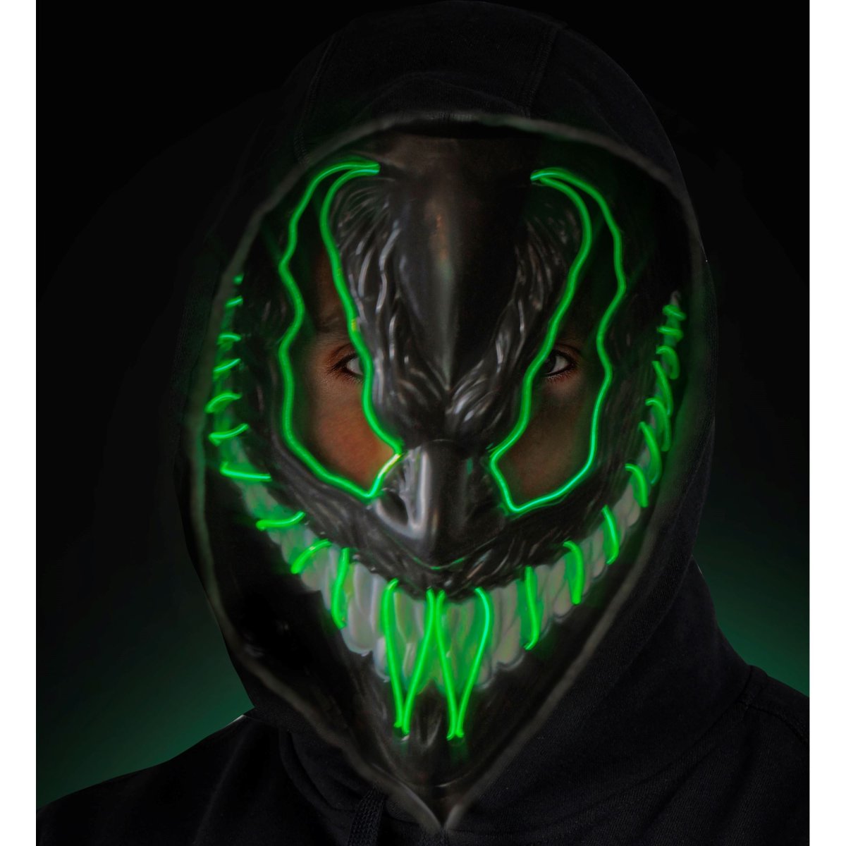 Köp Monster LED-mask Grön Här - Snabb Leverans - Temashop.se