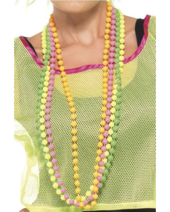 Köp 80-tal Pärlhalsband Neon Här - Snabb Leverans - Temashop.se