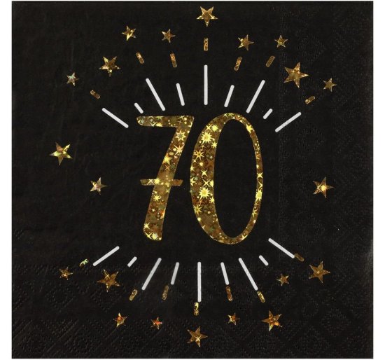 Köp 70 År Bordslöpare Guld/Svart Här - Snabb Leverans - Temashop.se