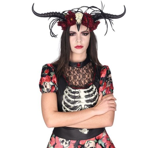 Köp Voodoo Dödskalle Mask Med Fjädrar Här - Snabb Leverans - Temashop.se